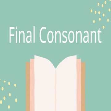 Final Consonant Blends Lesson in English 3 Quarter 2 | PPT