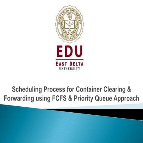 Container Terminal Management System Ppt