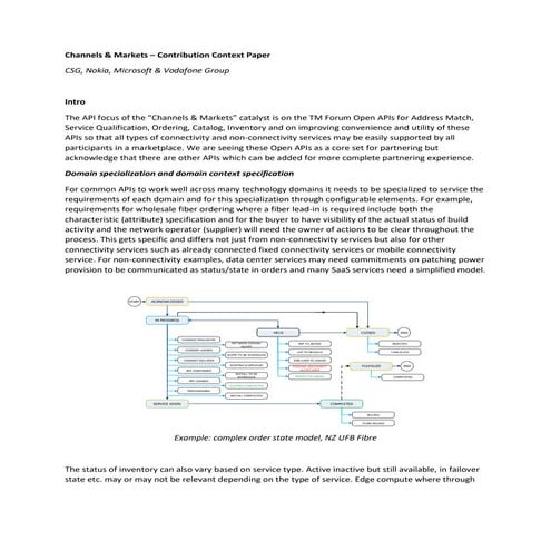 CONTEXT PAPER - Domain specific specifications for partnering APIs ...