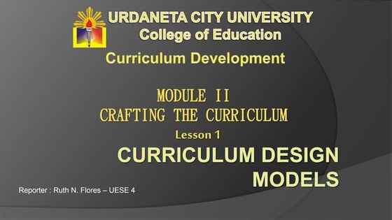 Chapter 3 Curriculum Design | PPT