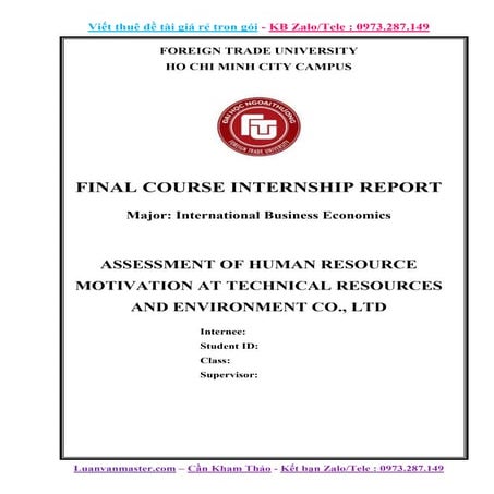 Final Course Internship Report Major International Business Economics.docx