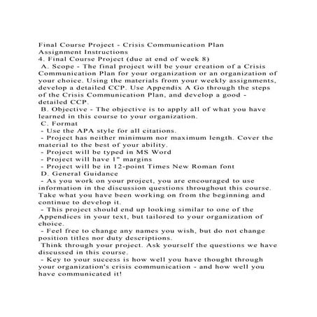 Final Course Project - Crisis Communication PlanAssignment Instr.docx