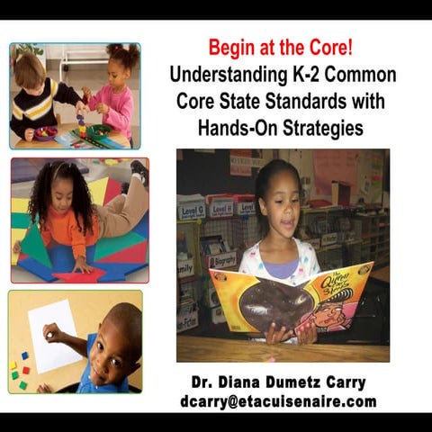 Begin at the Core! Understanding K-2 Common Core State Standards with ...