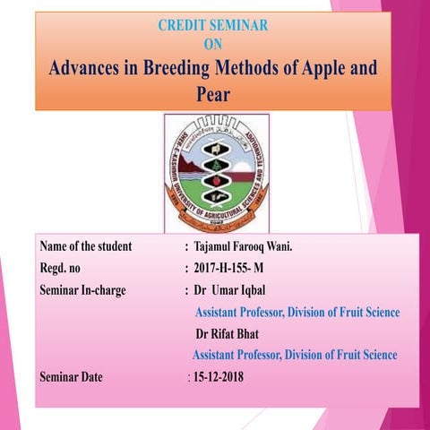 Advances in breeding of Apple and pear.pptx