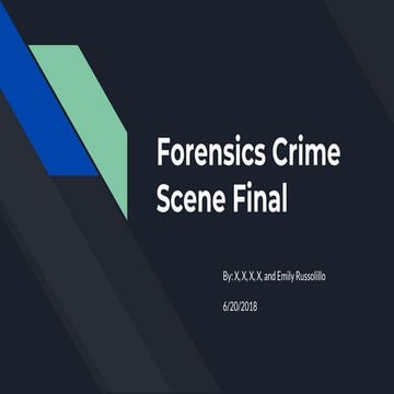 Mock Crime Scene | PPT
