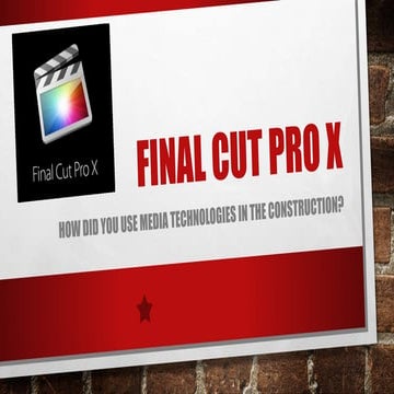 Final cut pro x evaluation | PPT