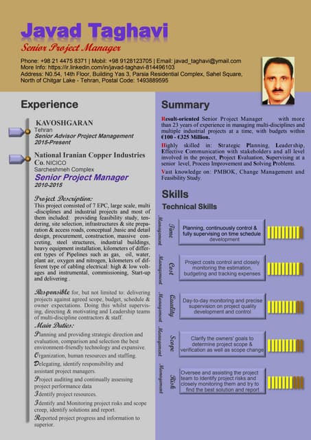 Senior project management expert -Infrastructure -water -wastewater ...