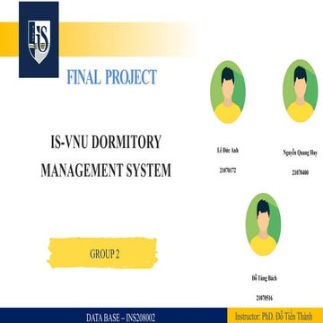 FInal: Is-vnu dormitory management system | PPTX