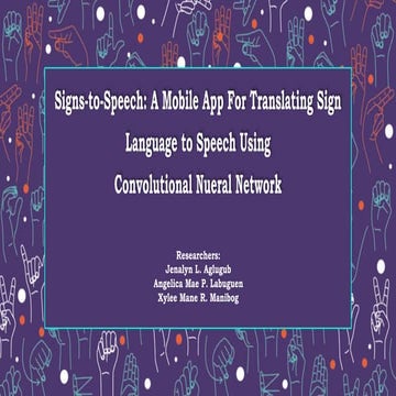 Sign language to text conversion power point presentation | PPTX