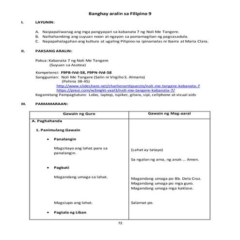 Suyuan sa Asotea detailed Lesson plan | DOCX