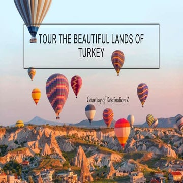 DESTINATION Z TOURS OF TURKEY | PPTX | Travel Preparation and Advice | Travel