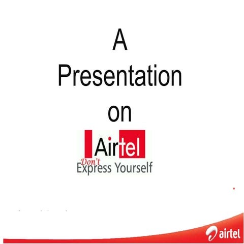 final presentation on airtel | PPT