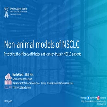 Non-animal models of NSCLC, Dr Dania Movia | PDF