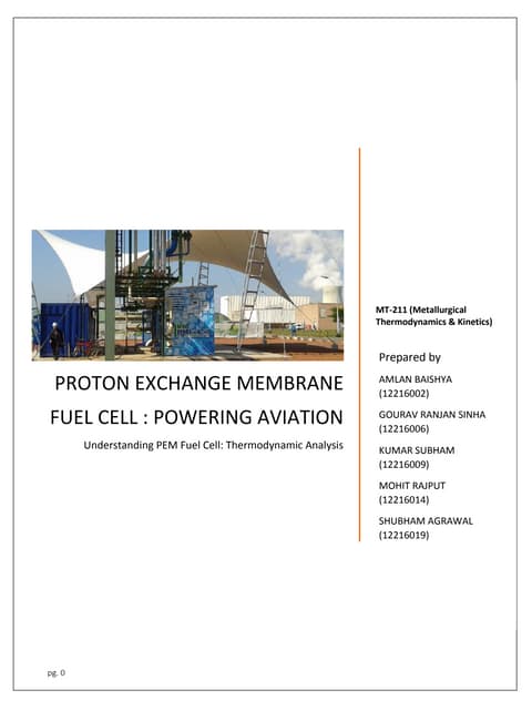 proton exchange membrane fuel cell | PPT | Chemistry | Science