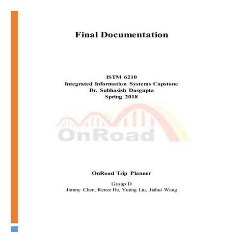 OnRoad Website Final documentation | PDF