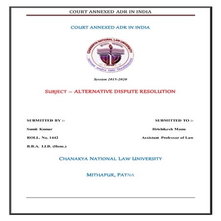 Final draft adr sumit | DOCX