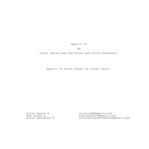 Apollo 10 Final Draft Script Pdf