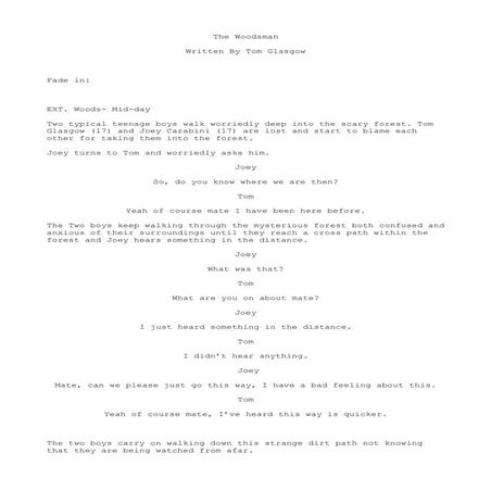 Final draft script | DOC | Horror | Genres