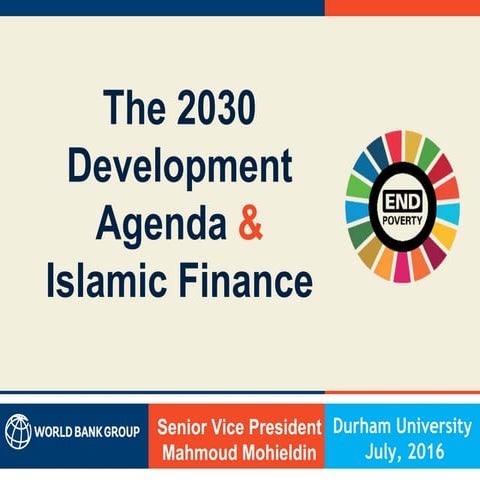 The 2030 Development Agenda & Islamic Finance | PPTX