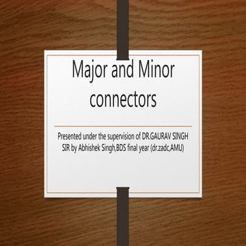 Major connector In prosthodontics | PPTX