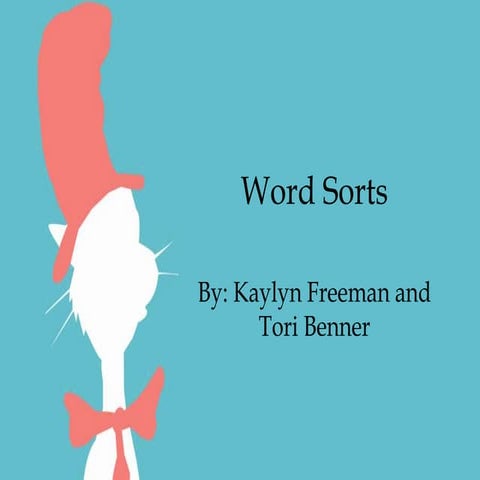 Word Sorts - Dr. Seuss | PPTX | Books and Literature