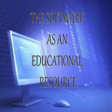 Lesson 14: The Software as an Educational Resource | PPTX | Operating ...