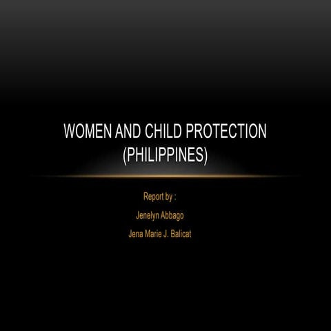 Republic Act 9262 or VAWC under the Philippines | PPT