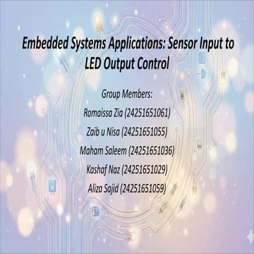 Final Electronics presentation led, sensor | PDF