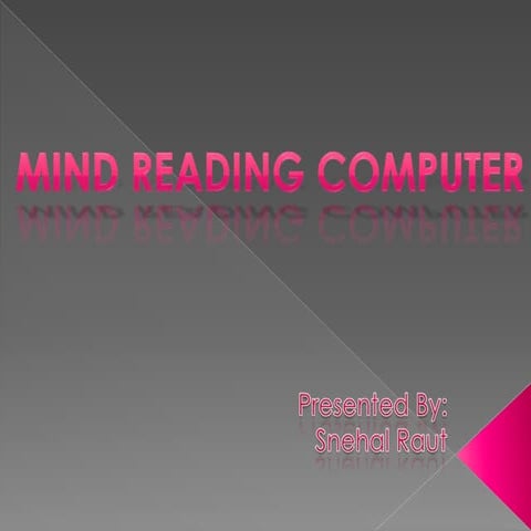 Mind Reading Computer