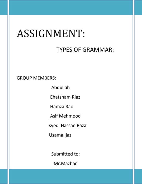 Introduction to syntax | PPTX
