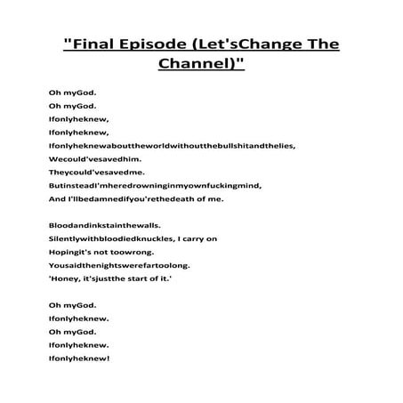 Final Episode (Let's Change The Channel) | DOCX