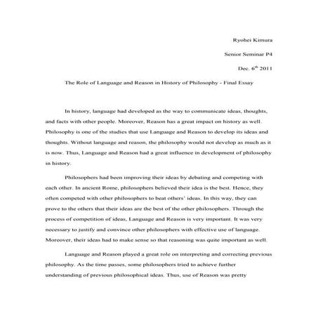 Final essay | PDF