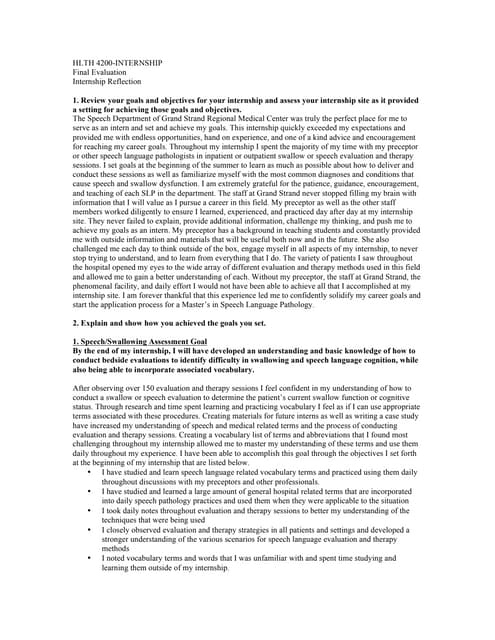 Final eval reflection | PDF