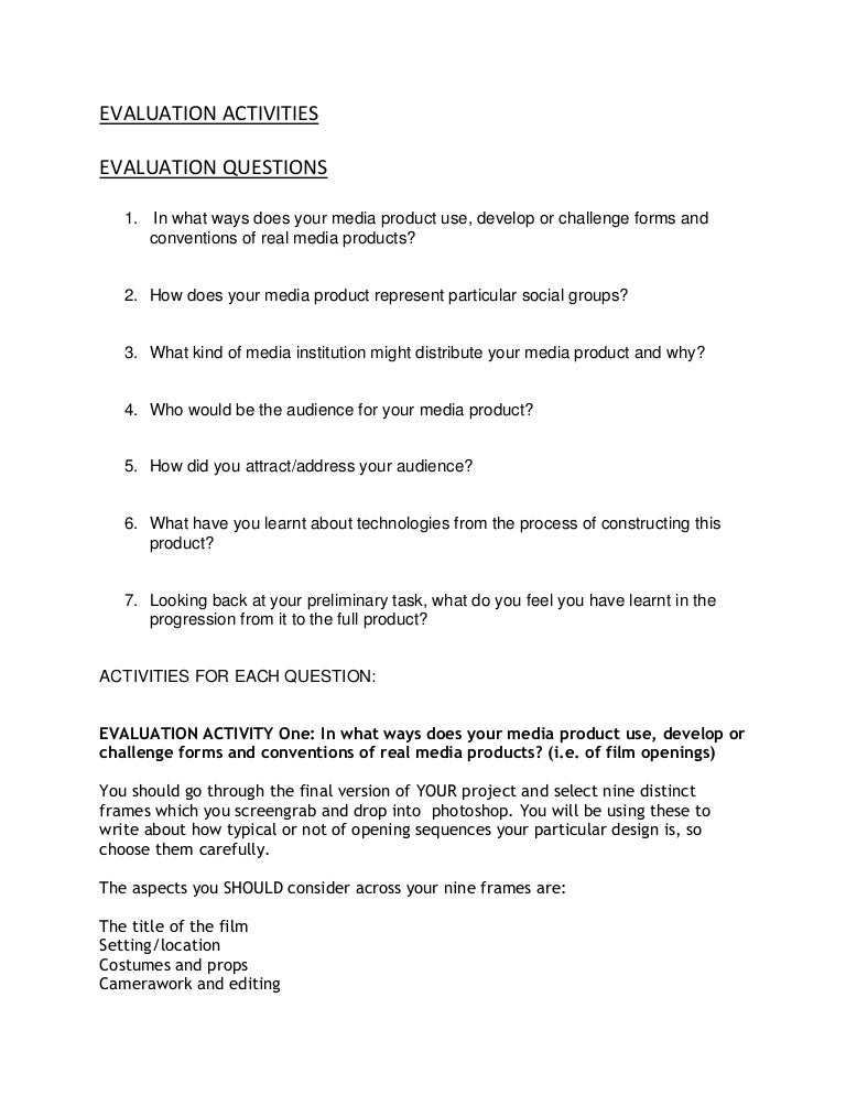 Final Evaluation Activities final-evaluation-activities