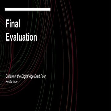 Final Evaluation | PPT