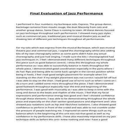 Final Evaluation Of Jazz Performance.docx