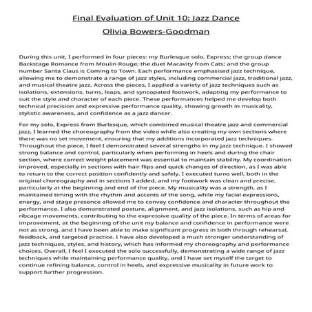Final Evaluation Of Jazz Performance.docx