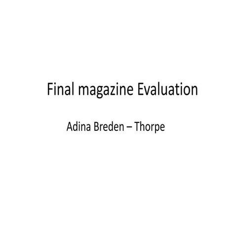 Final evaluation on my course work | PPTX