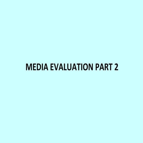 Final evaluation part 2 | PPT