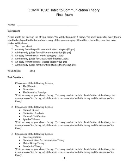 Final paper guideline gradesheet | PDF