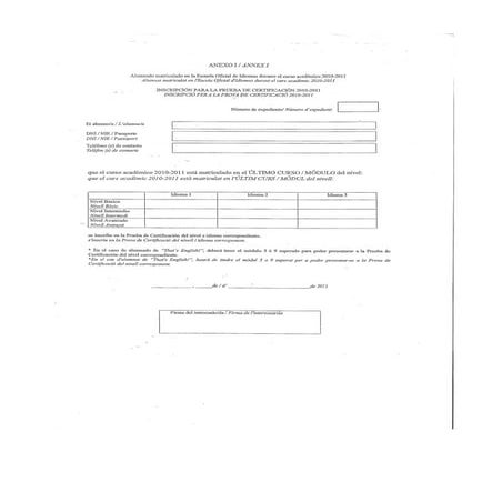 Final exam application form | ODT