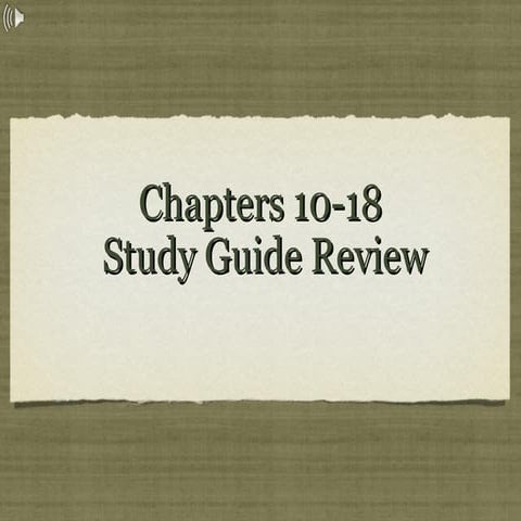 Final exam chapters 10-18 review | PPT