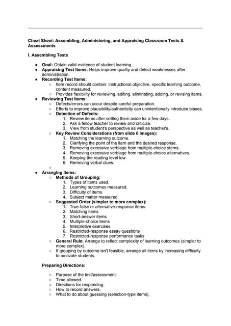 Guidelines in writing problem solving test items | PPTX