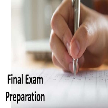 Final exam preparation | PPT