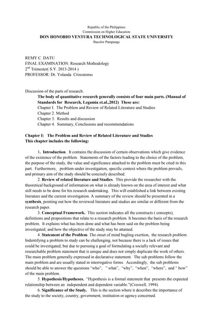 Research chapters 1 3 | PPTX