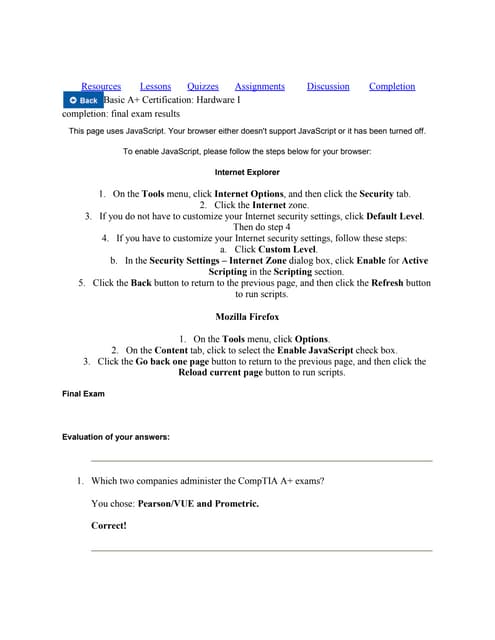 IT Essentials (Version 7.0) - ITE Chapter 11 Exam Answers | PDF