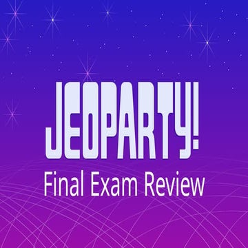 Final Exam Review Jeopardy style for foundations of biology .pptx