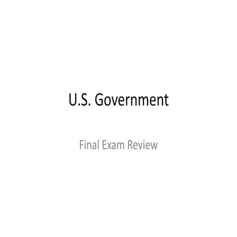 U.S. Government Final Exam Review | PPTX