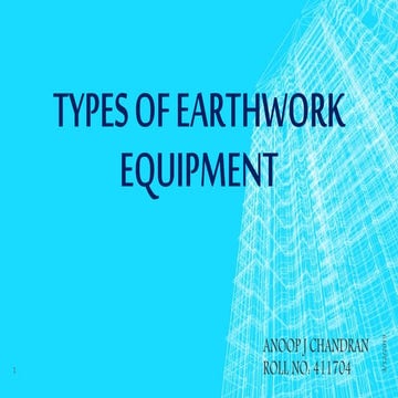 Earth Work Excavators | PPT