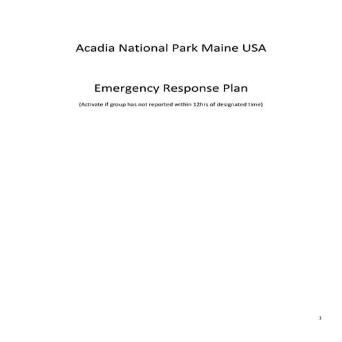 Emergency Response Plan | DOCX